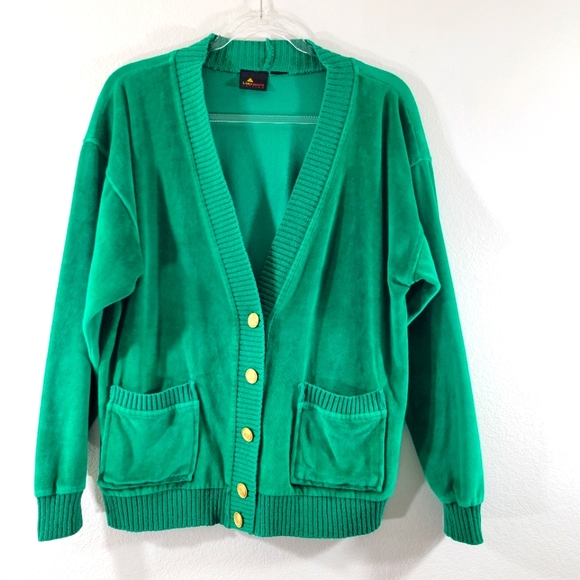 Liz Sport Petites | Sweaters | Vintage Liz Sport Petites Green Velour ...